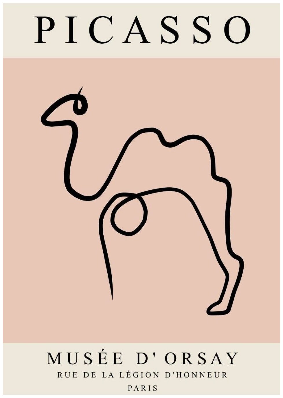 Постер / Плакат / Картина Пабло Пикассо - Верблюд 60х90 см в раме