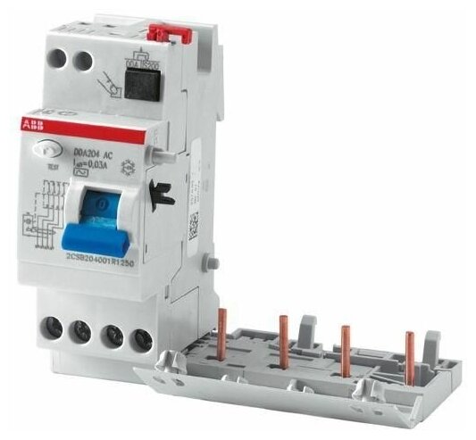 Дифференциальный модуль DDA204 AC-25/0,03 4-полюс. 25A 30mA, тип АC для S200 ABB