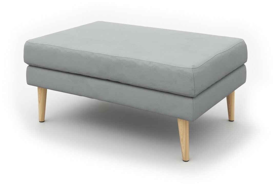 Банкетка Soft Element Корс-1 с мягким сидением, в прихожую, в спальню, велюр, серый, стиль современный лофт