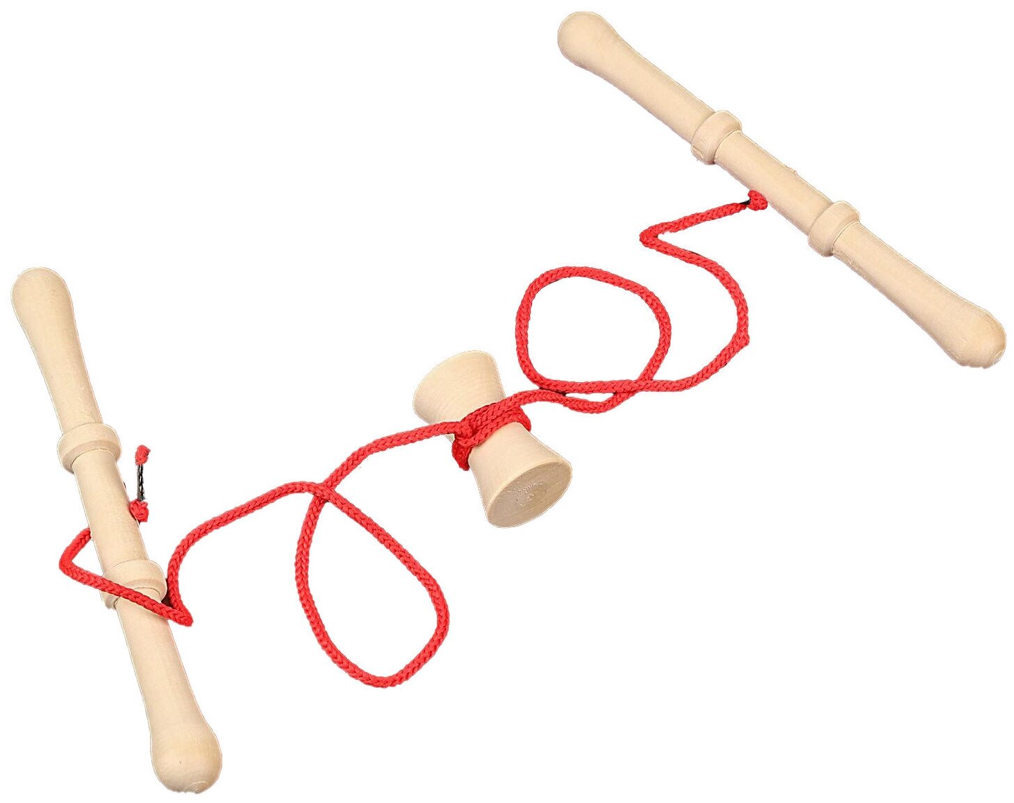 Детская деревянная игрушка "Достань конфету", подвижная игра для двоих, моталки на развитие ловкости и координации движений