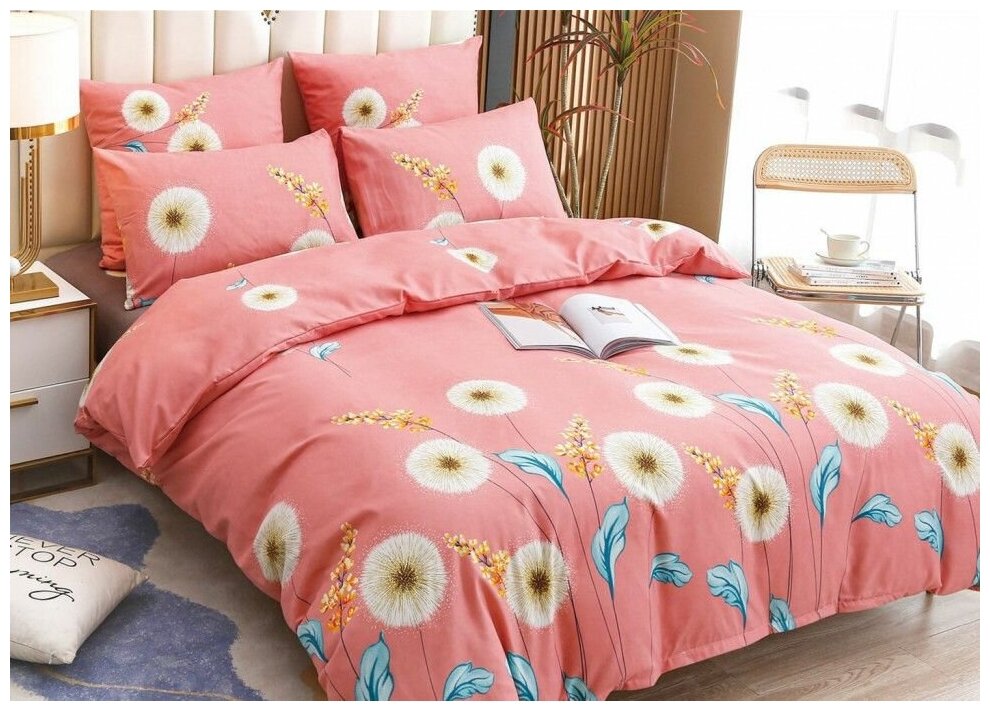 Комплект постельного белья Alanna / Евро / Сатин /на резинке по углам/ В подарок