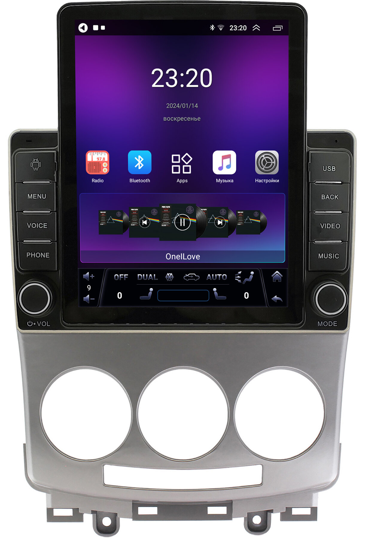 Штатная магнитола Mazda 5 (CR), Premacy 2 (CR) 2005-2010 Canbox GTR095-9147 на Android 10 (QLed, 4/64, DSP, CarPlay)