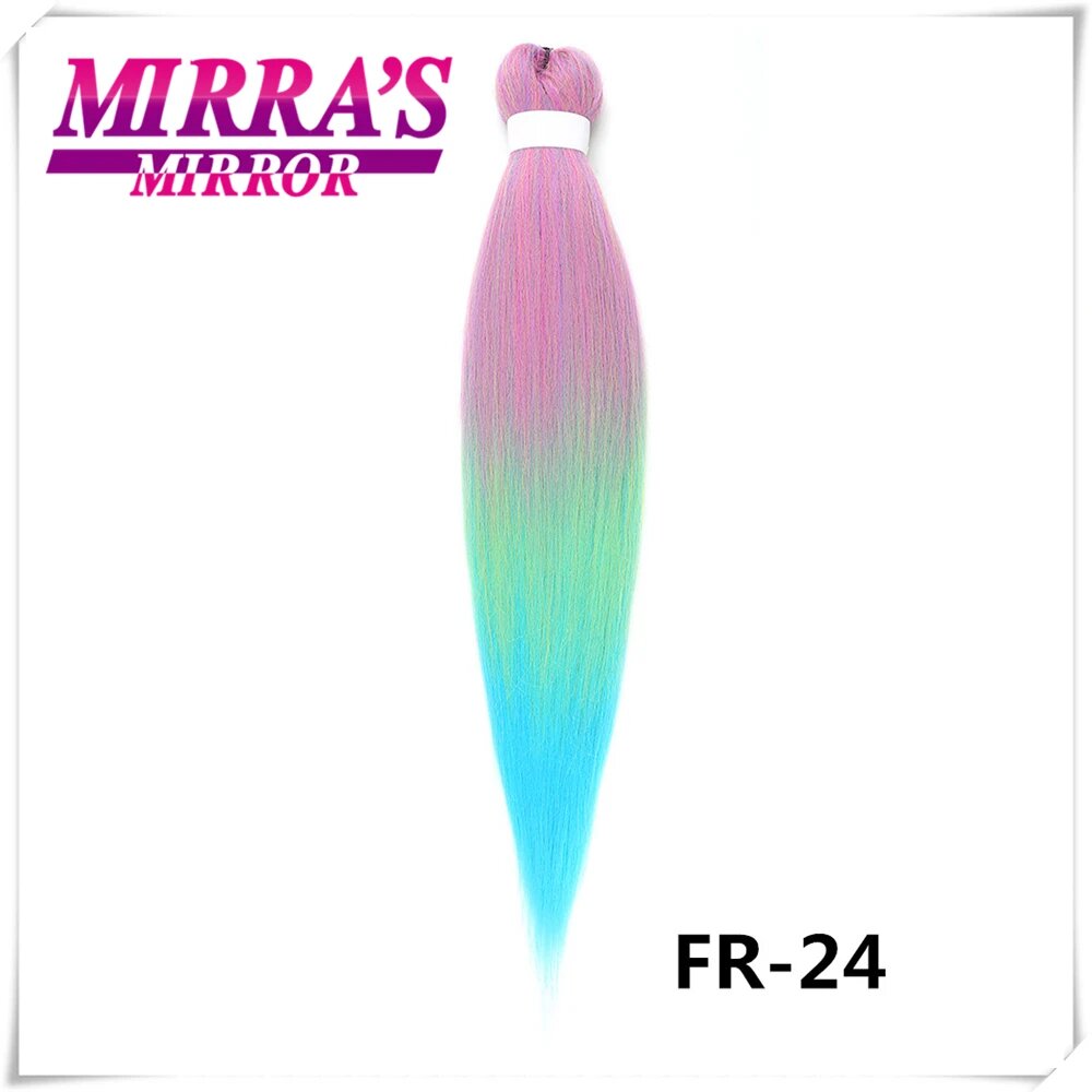 Mirra's Mirror Предотретянутые плетеные волосы 26 дюймов Яки текстура желтые розовые красные