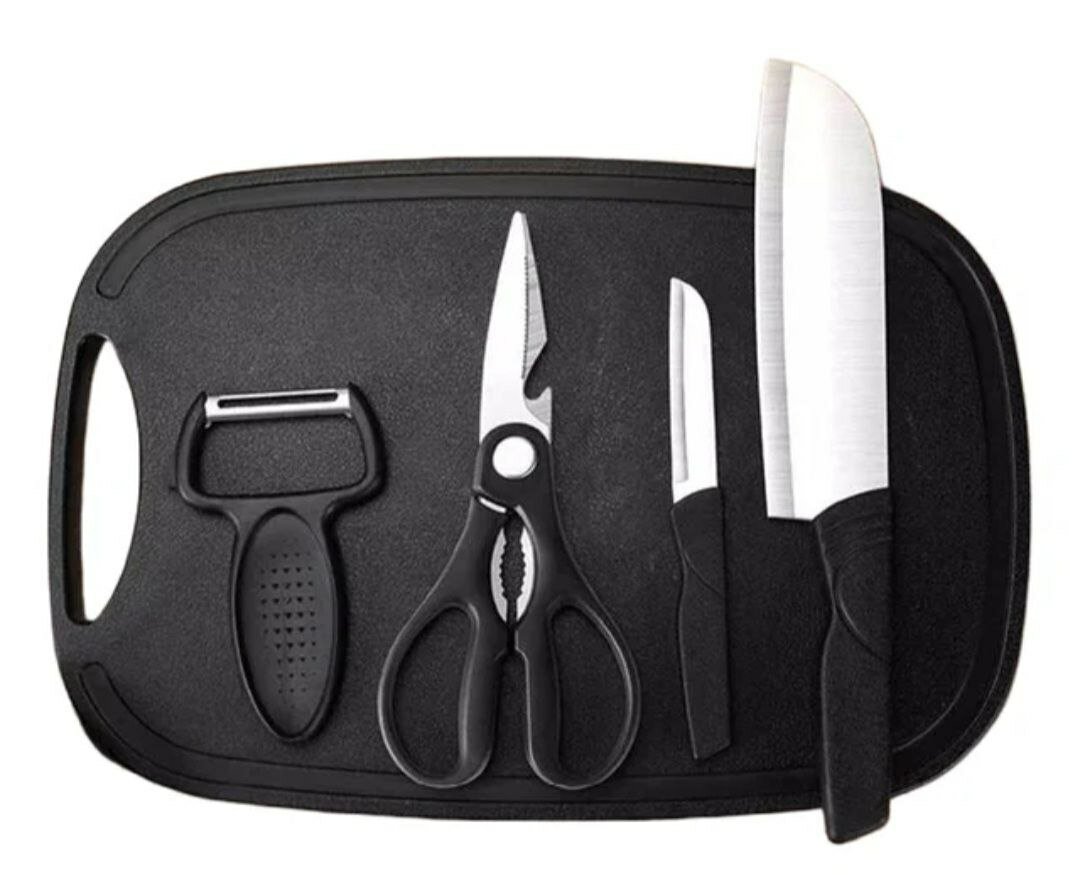 Набор кухонный "Кулинария", с разделочной доской, 34x23 см, черный