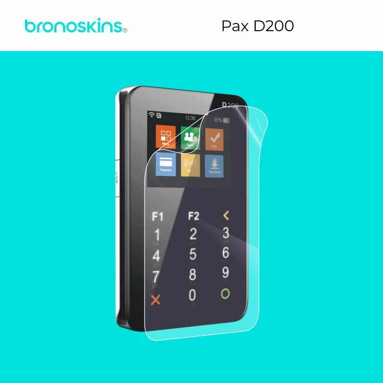 Защитная бронированная пленка на экран Pax D200 (Глянцевая)