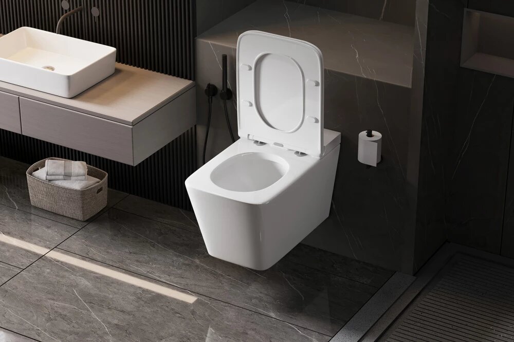 Унитаз подвесной Abber Rechteck AC1202P с импульсным смывом