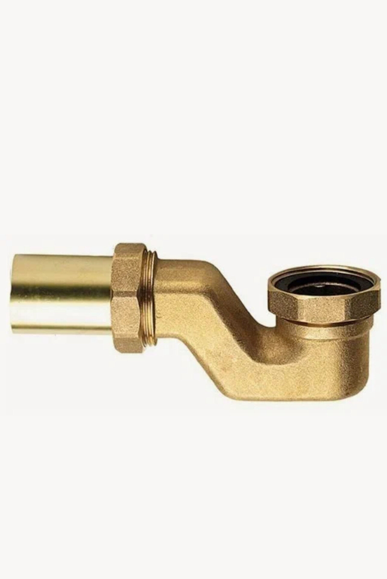 Колено квадратное для ванны из латуни 1"1/2 Ganzer A-08 , бронза