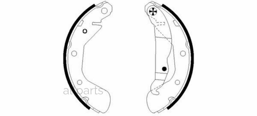 BEHR-HELLA 8DB355002-471 колодки тормозные барабанные OPEL CORSA C (F08 F68)