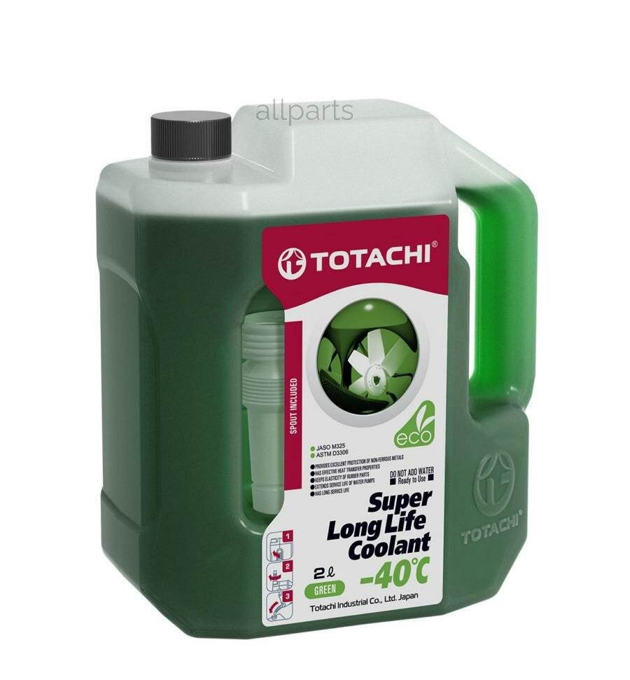 TOTACHI 41602 Жидкость охлаждающая низкозамерзающая SUPER LONG LIFE COOLANT Green -40C 2л