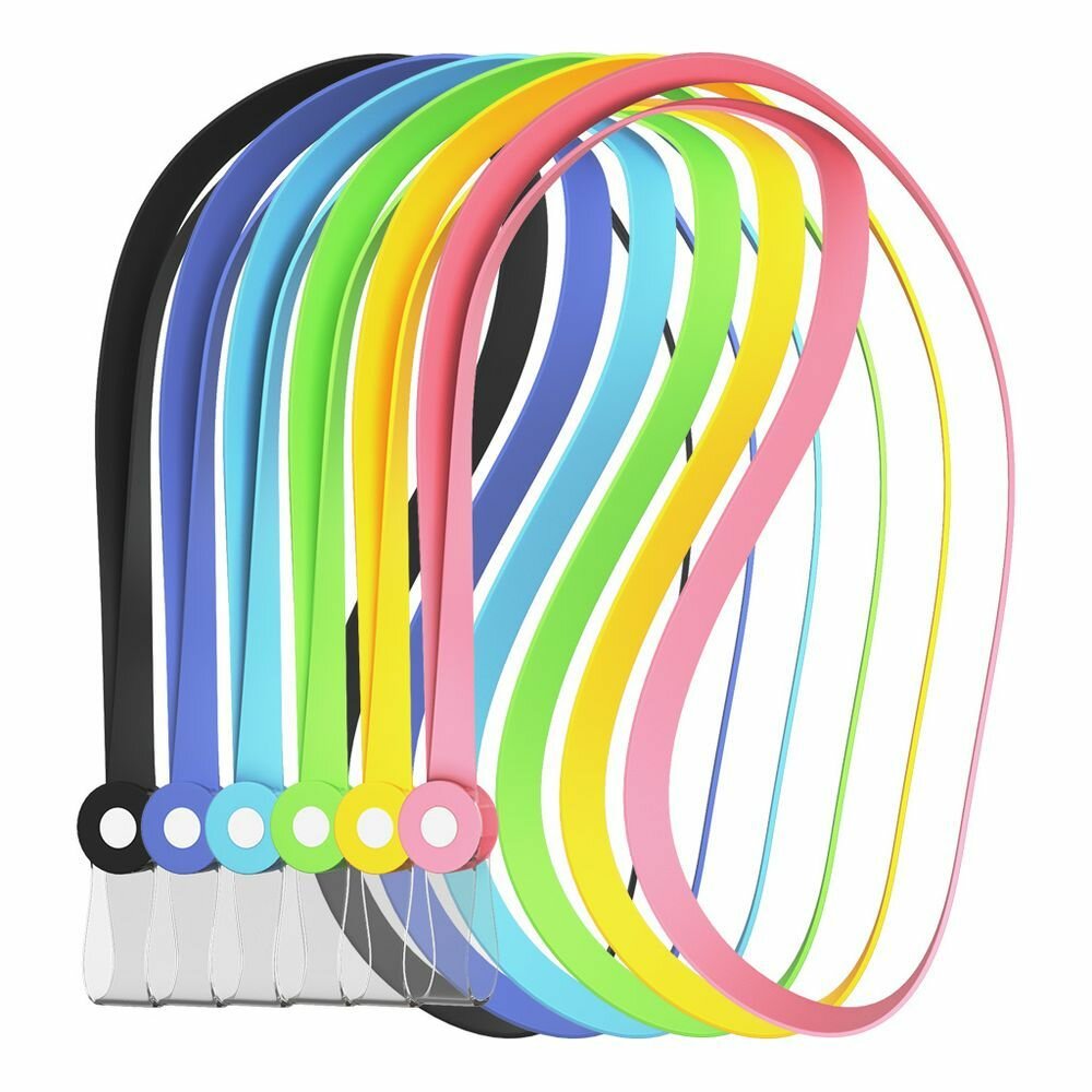 Лента для бейджа ErichKrause силиконовая, ассорти, в пакете (в упаковке 3 штуки)