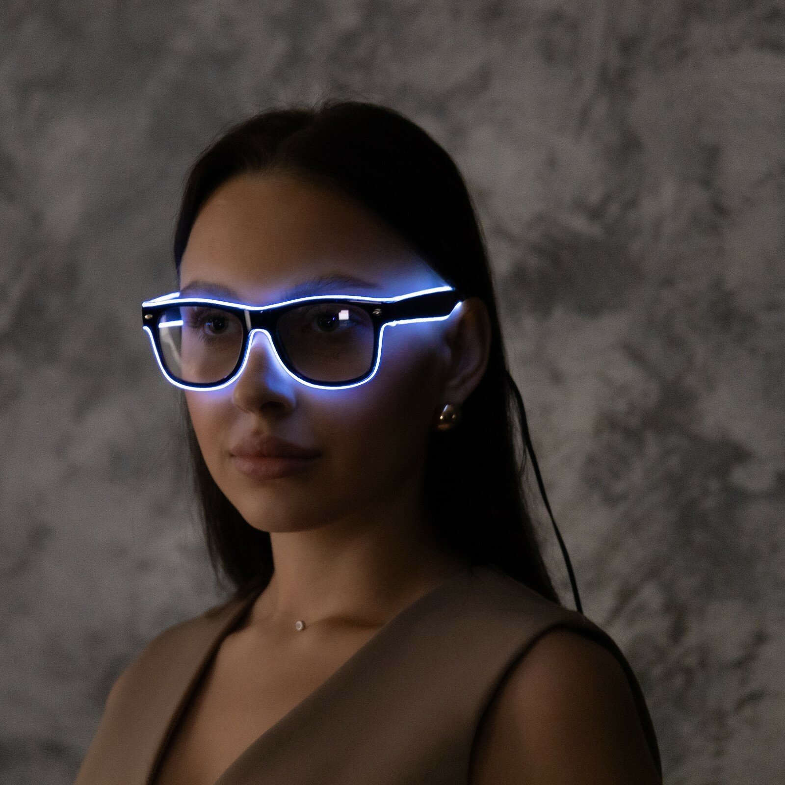 Светодиодные очки "Классика", 14.5x5.2x14 см, батарейки ААx2 (нет в комплекте), 3 режима, свечение белое, 10423005