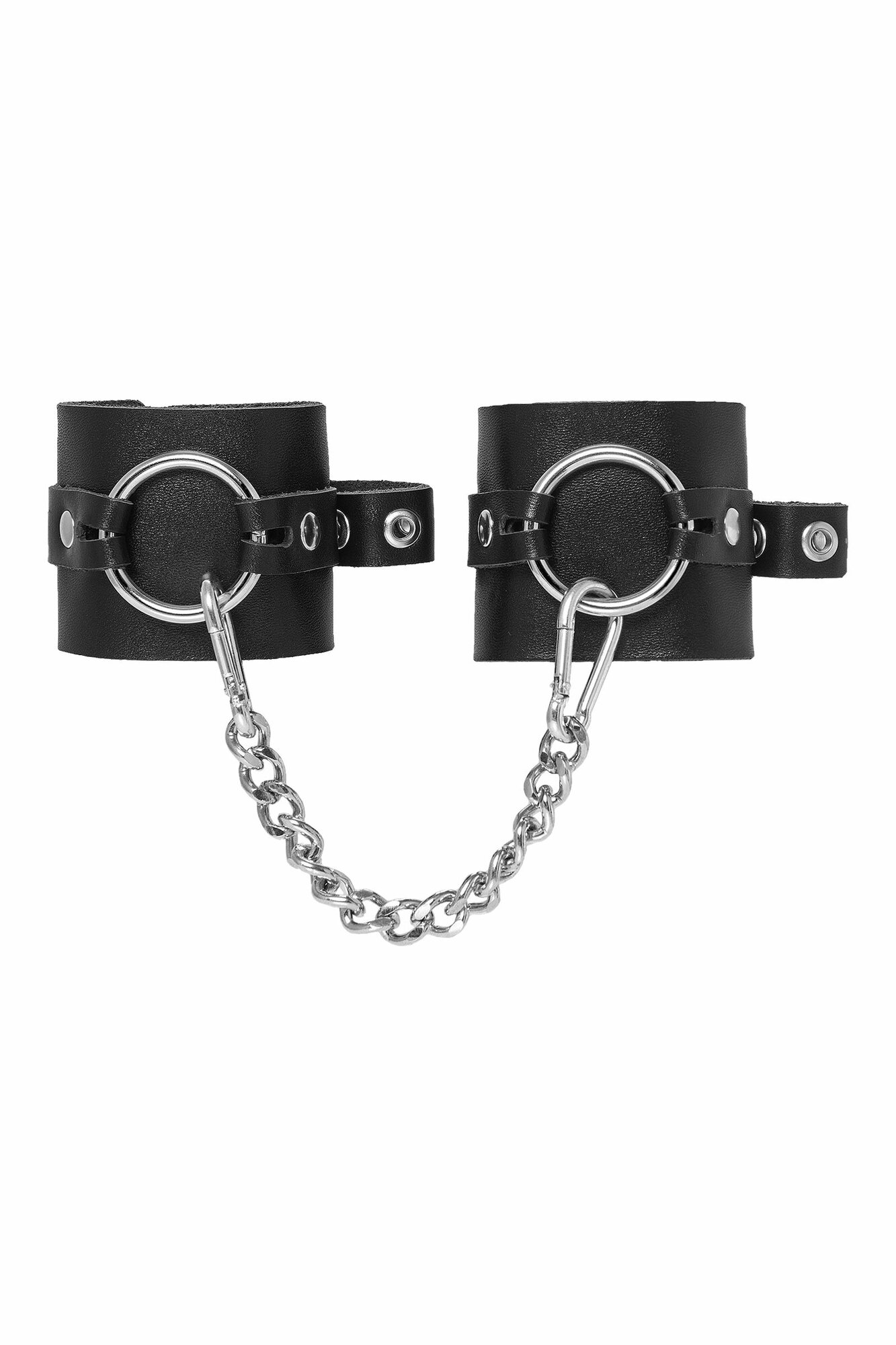 Наручники Pecado BDSM, из толстой кожи с люверсами, натуральная кожа, чёрные Pecado Наручники Pecado BDSM, из толстой кожи с люверсами, натуральная кожа, чёрные