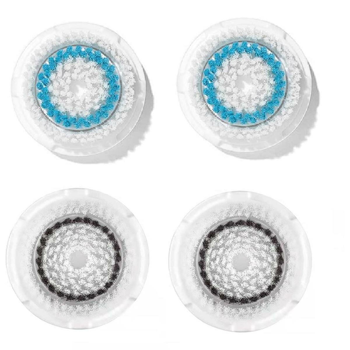 Щетка для лица и очищающее средство для лица, 4 шт, замена насадки щетки Clarisonic