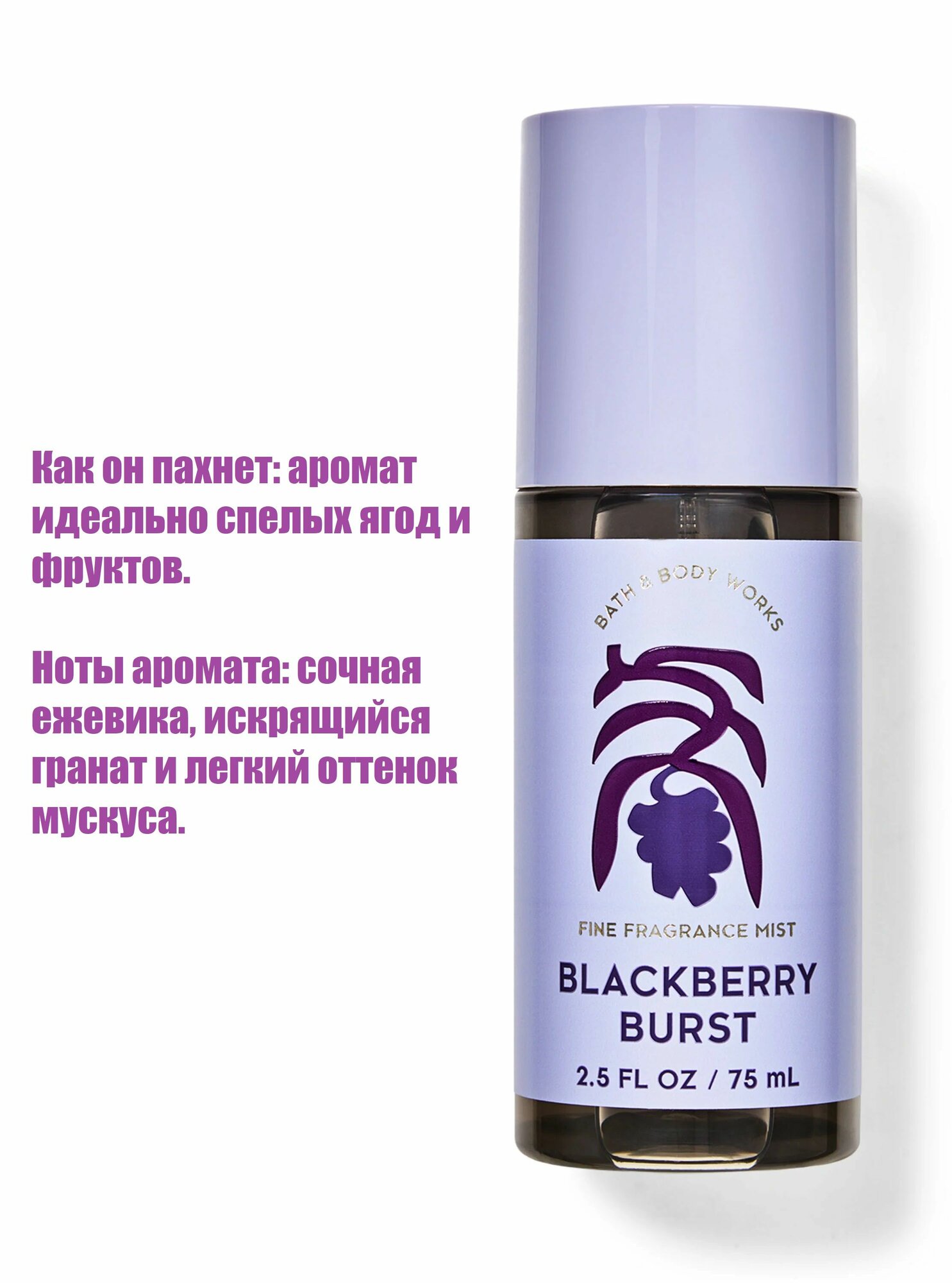 Bath and Body Works мист спрей для тела мини формат для путешествий Blackberry Burst (75 мл)