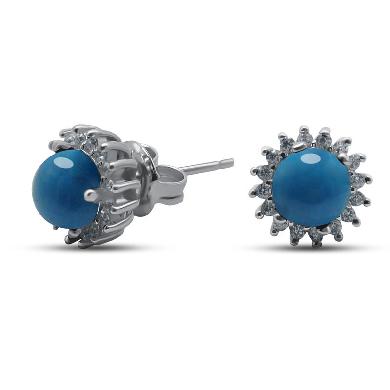 Серьги, серебро, 925 проба, фианит, бирюза