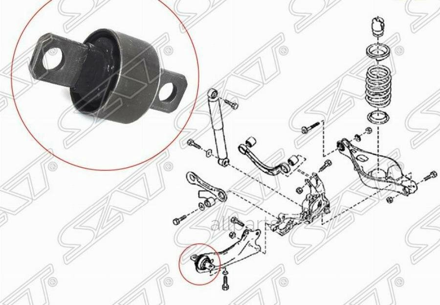 SAT ST-GS1D-28-250C-BU Сайлентблок рычага Mazda 6 07-12 / Atenza 07-12