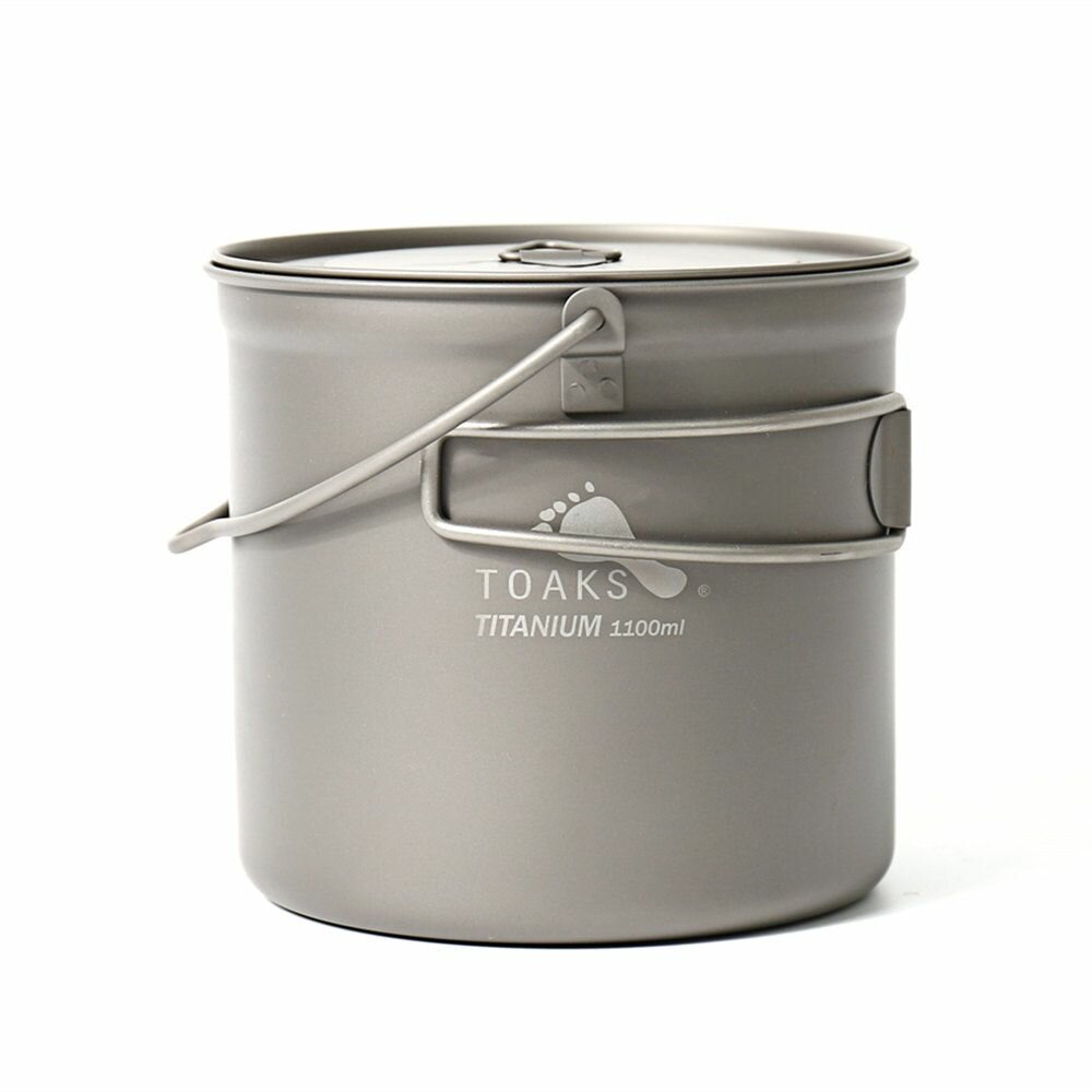 TOAKS Кастрюля TOAKS Titanium 1100 мл с ручкой-скобой и сумкой для хранения POT-1100-BH