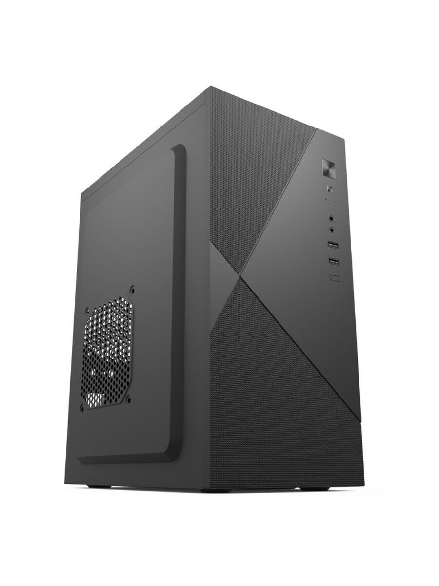 Корпус FOXLINE MiniTower Forza FZ-019 450W black (mATX, 450W, 2xUSB2.0, no fan) (FZ-019-SX450)