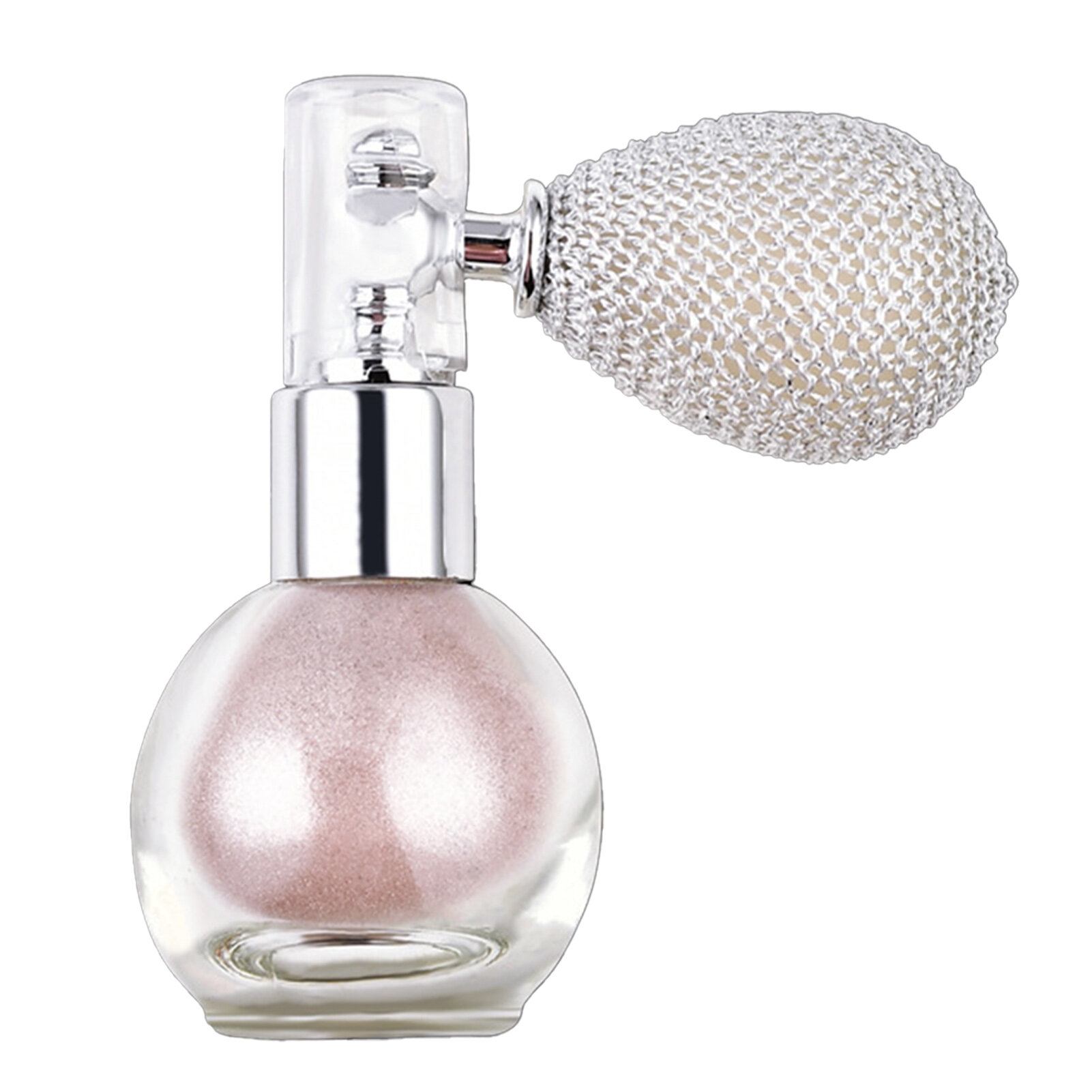 Пудра для макияжа с блестками, легкая текстура, равномерное распыление, блестящая пудра-хайлайтер для плеч, рук, ног, нюдово-розовая