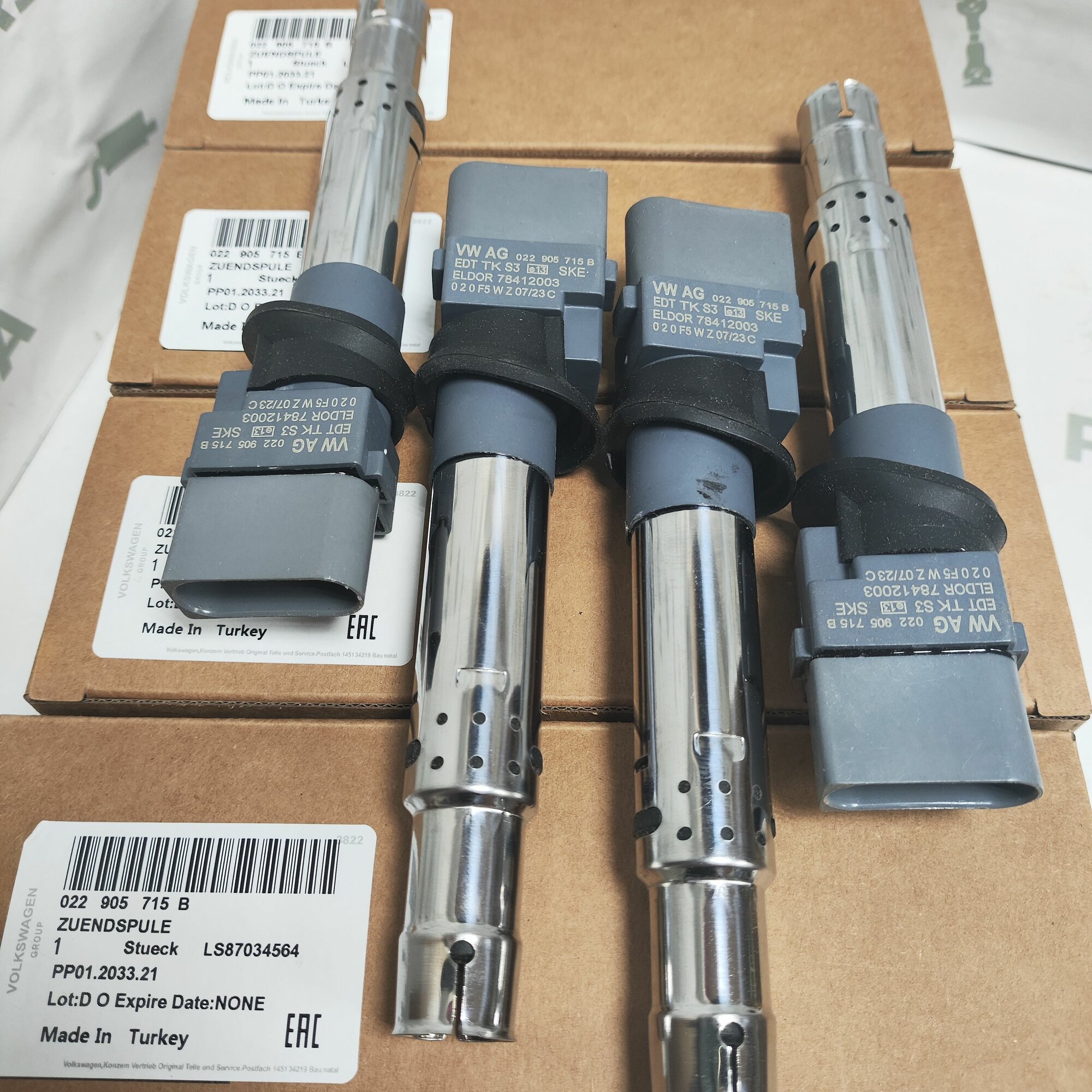 Катушка зажигания VAG 022905715B оригинал A3 Q7 TT SUPEB II GOLF V PASSAT VI VII TOUAREG CAYENNE