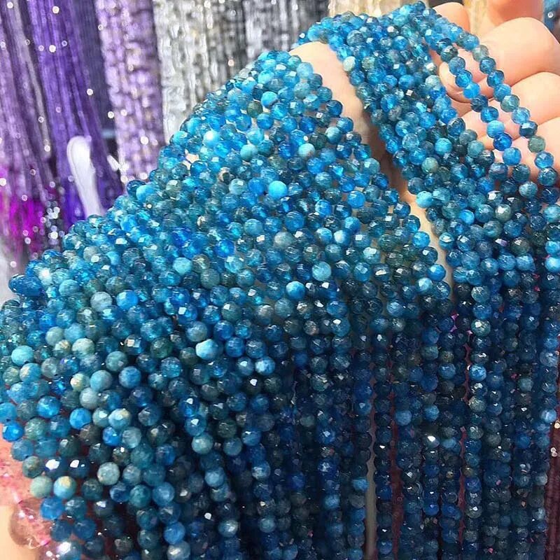 Бусины из пирита 2 мм 3 мм, Apatite