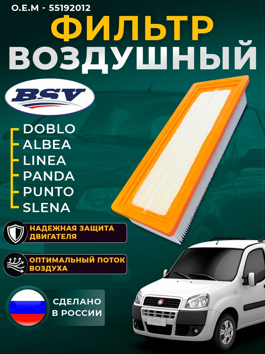 Фильтр воздушный Фиат Альбеа Добло Пунто FIAT ALBEA DOBLO GRANDE PUNTO LINEA Форд КА FORD Ka