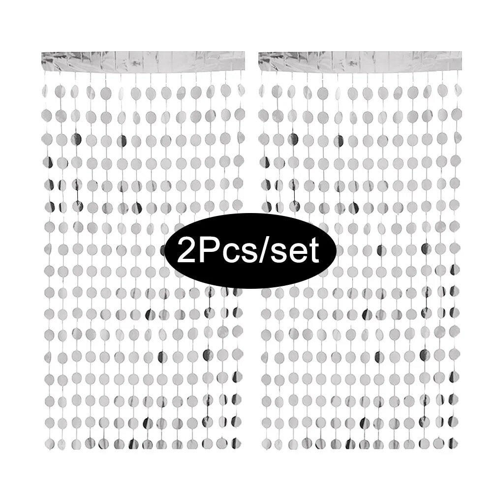 2 упаковки, фольгированные занавески для украшения фотографий