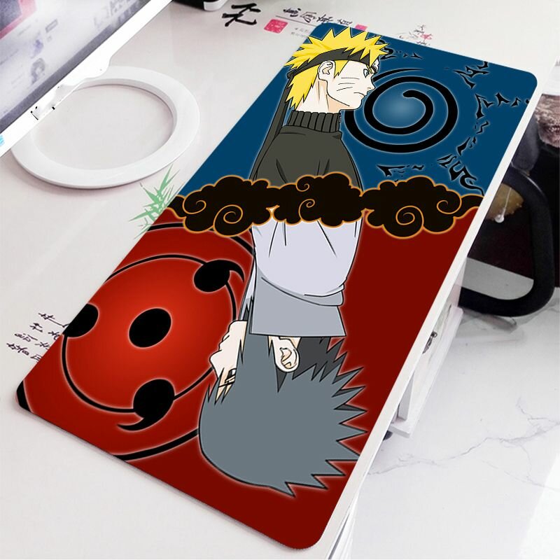 NARUTO Коврик для мыши с игровой клавиатурой из аниме-мультфильма "Наруто", резиновый материал, размер 40x90xxl