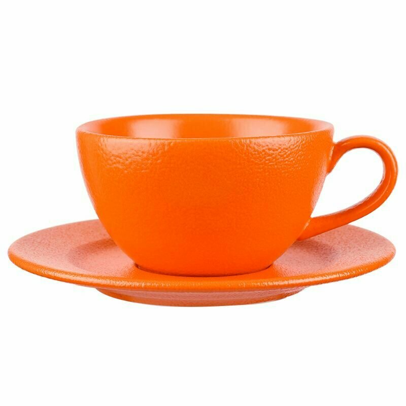 Кофейная пара RAK Nock (оранжевая, фарфор) для латте/капучино