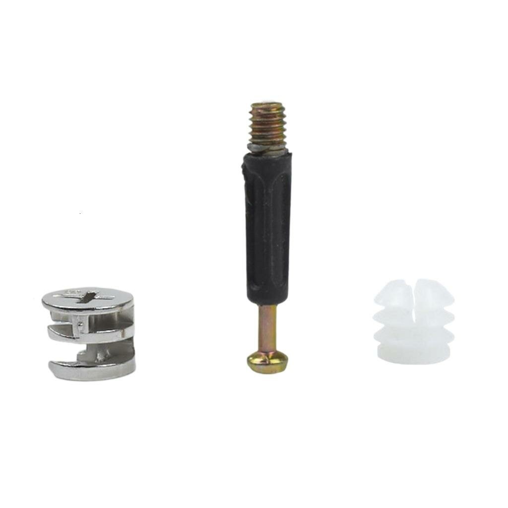 Эксцентриковый зажим для мебели, 20 шт, 40 пластиковых шестов