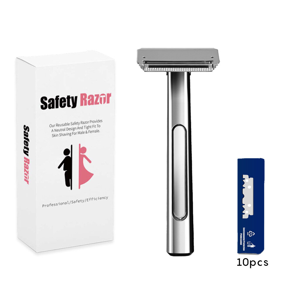 Горячая распродажа металлического держателя для бритвы с двойным слоем и полубритвой, ручная бритва с плавающим лезвием