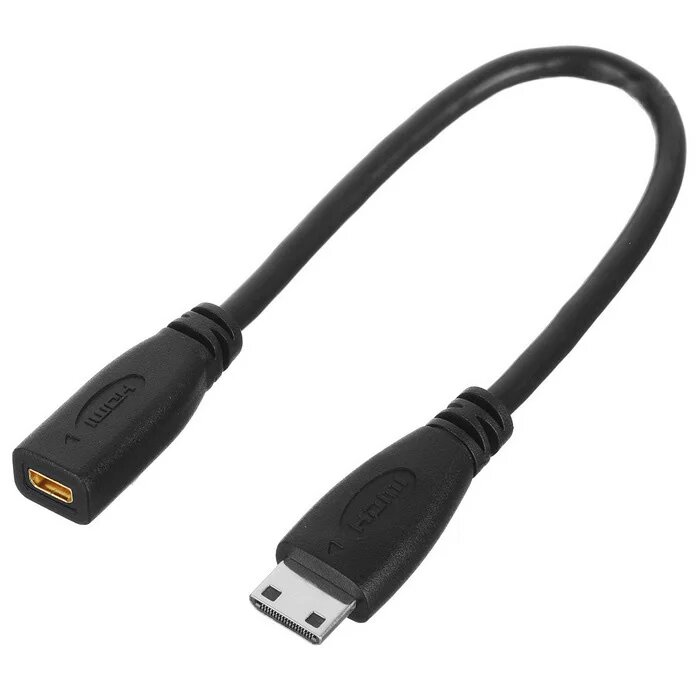 Кабель Micro HDMI - Mini HDMI 1 м/1,8 м CY C Male to D Female, 0.3m