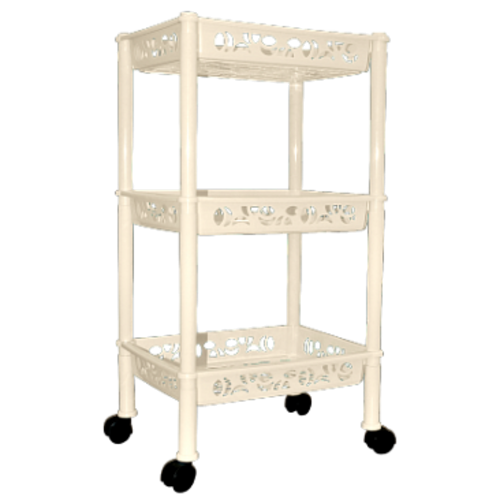 Этажерка KEEPLEX LIGHT 3-Х секционная на колесиках прямоугольная малая 370*290*690 П-Ц