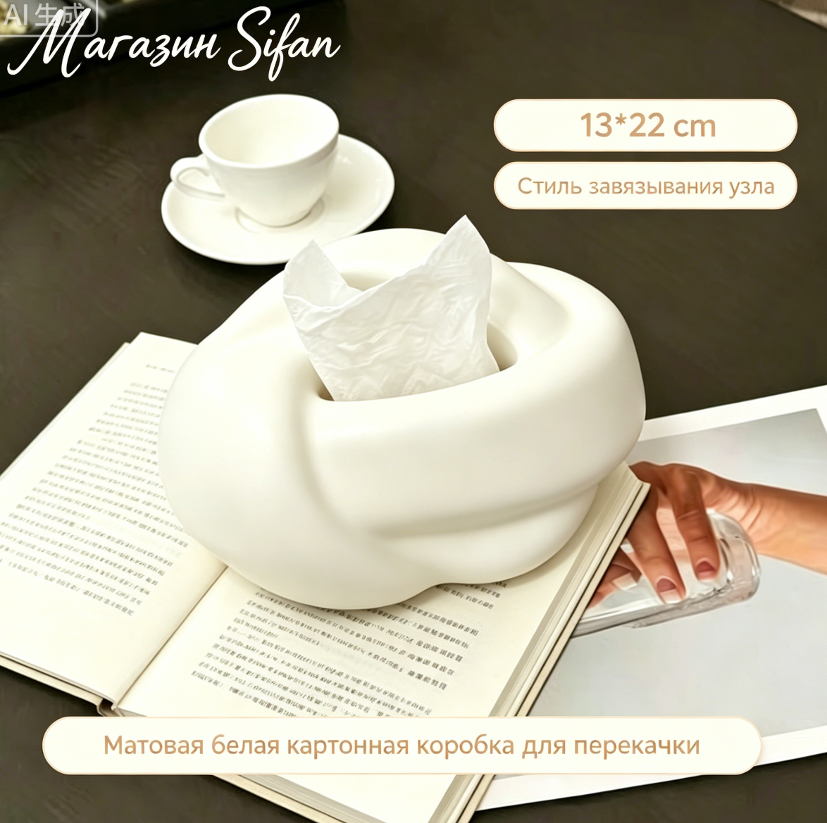 Матовая белая картонная коробка для перекачки, 13*22 см, простое украшение коробки для салфеток