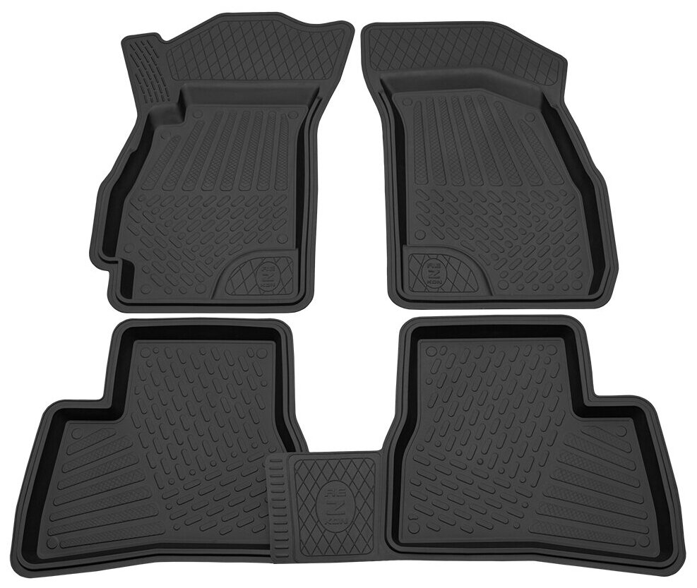 Коврики в салон резиновые для Hyundai Accent (01-10),