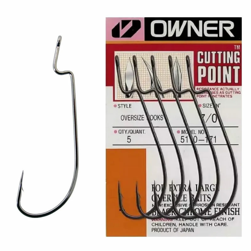 Крючок офсетный Owner 5110 BC №7/0 Oversize Hook (5шт.)