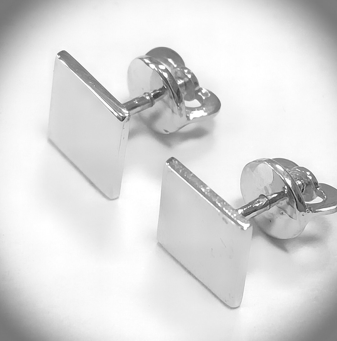 Серьги пусеты, серебро, 925 проба, родирование