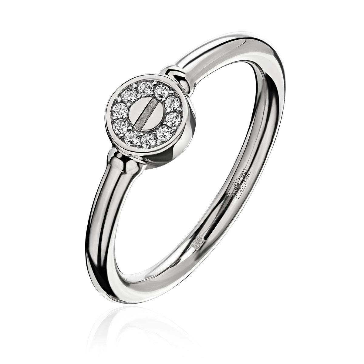 Кольцо, серебро, 925 проба, фианит