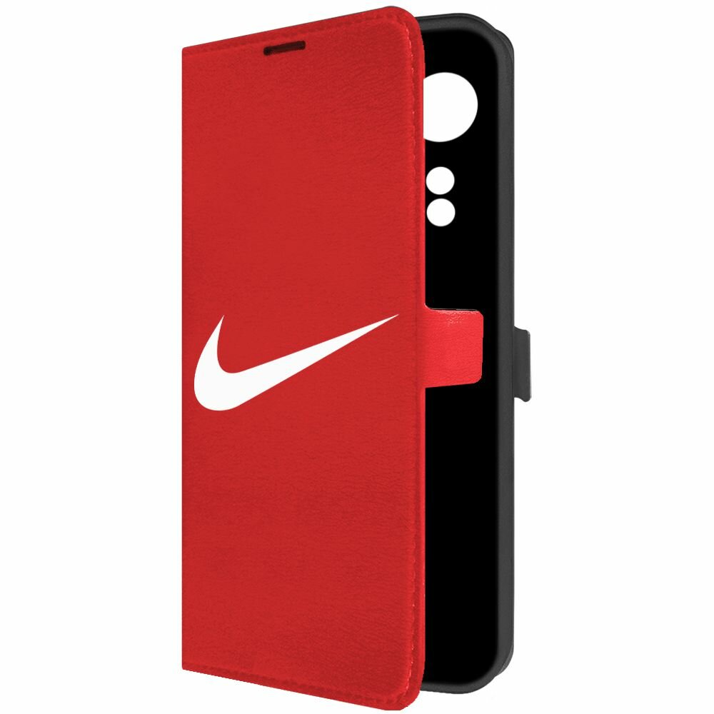 Чехол-книжка Krutoff Eco Book для Oppo A78 4G Nike (Найк) (красный)