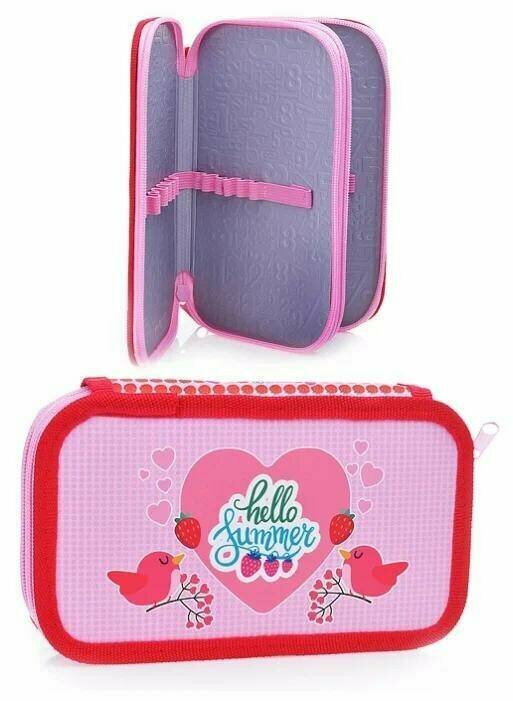 Пенал Пчелка двухсекционный Soft тканевый торец "Hello Summer" (ПО-901)