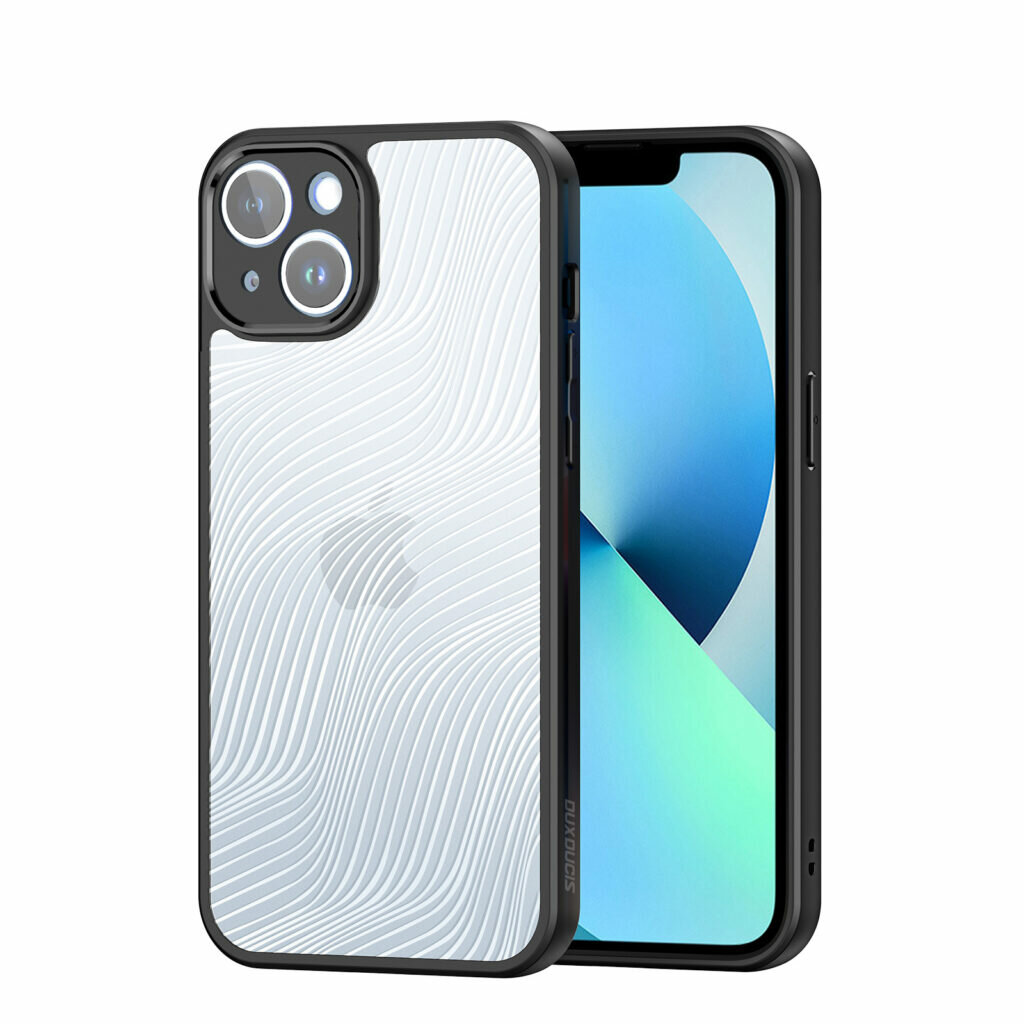 Чехол-накладка Dux Ducis для iPhone 13, Aimo series, акриловый с черным бортом и защитой камеры