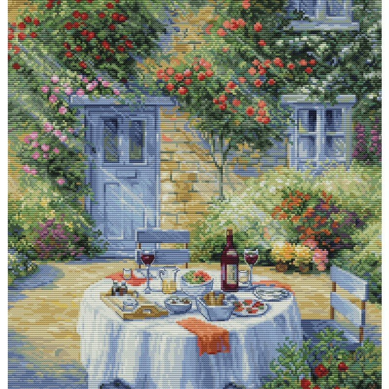 Набор для вышивания Luca-S #BU5055 Романтический сад, Счетный крест, 31 х 32 см
