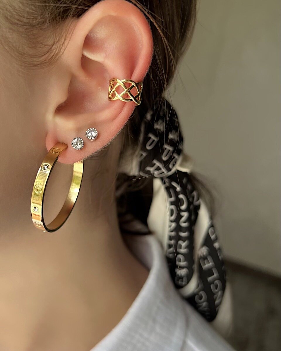 Серьги, фианит