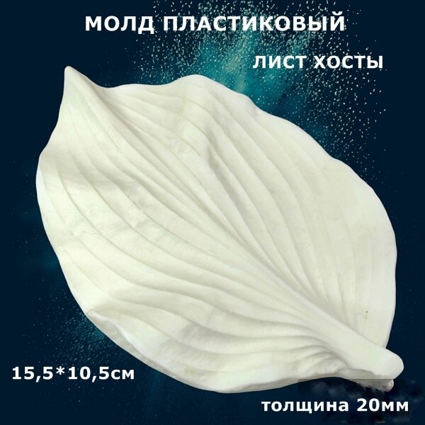 Молд для творчества пластиковый лист Хосты 15,5х10,5см