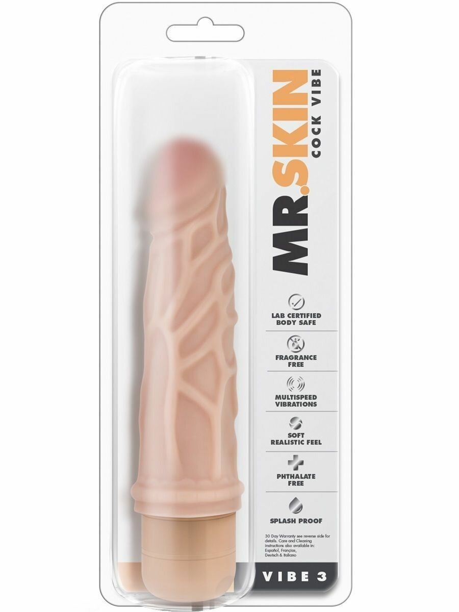 Вибратор многоскоростной "DR. SKIN COCK VIBE 3 FLESH" 15см