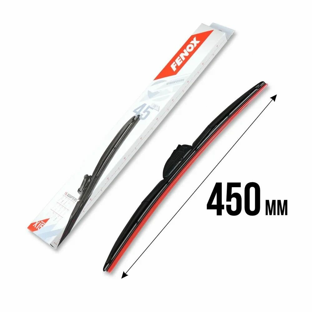 Щетка стеклоочистителя гибридная FENOX WB45240, Hybrid Vision, 450 мм, для BMW, FORD, MITSUBISHI, NISSAN