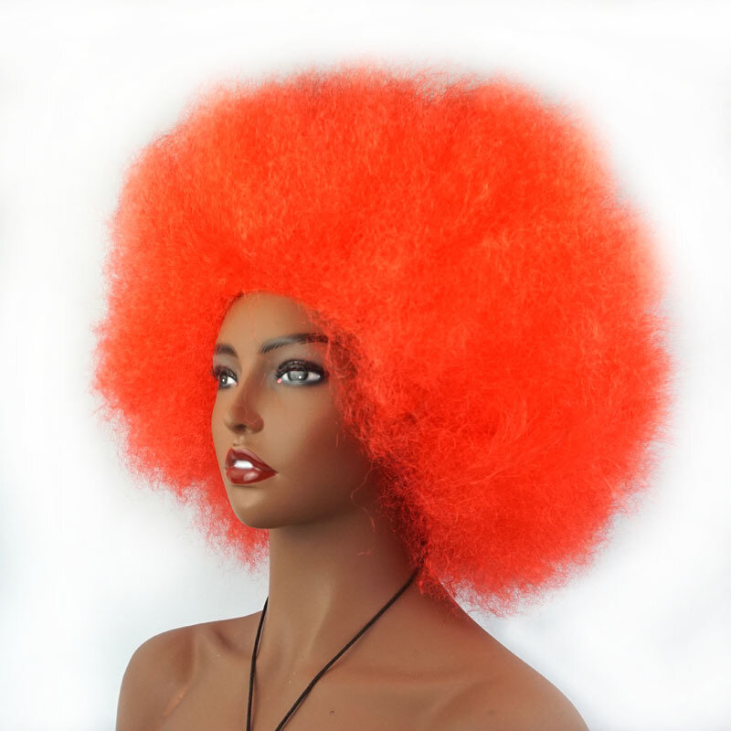 В наличии набор афро-париков для кросс-бордерного косплея, реквизит для маскарадных вечеринок, пушистый парик клоуна, цветной парик
