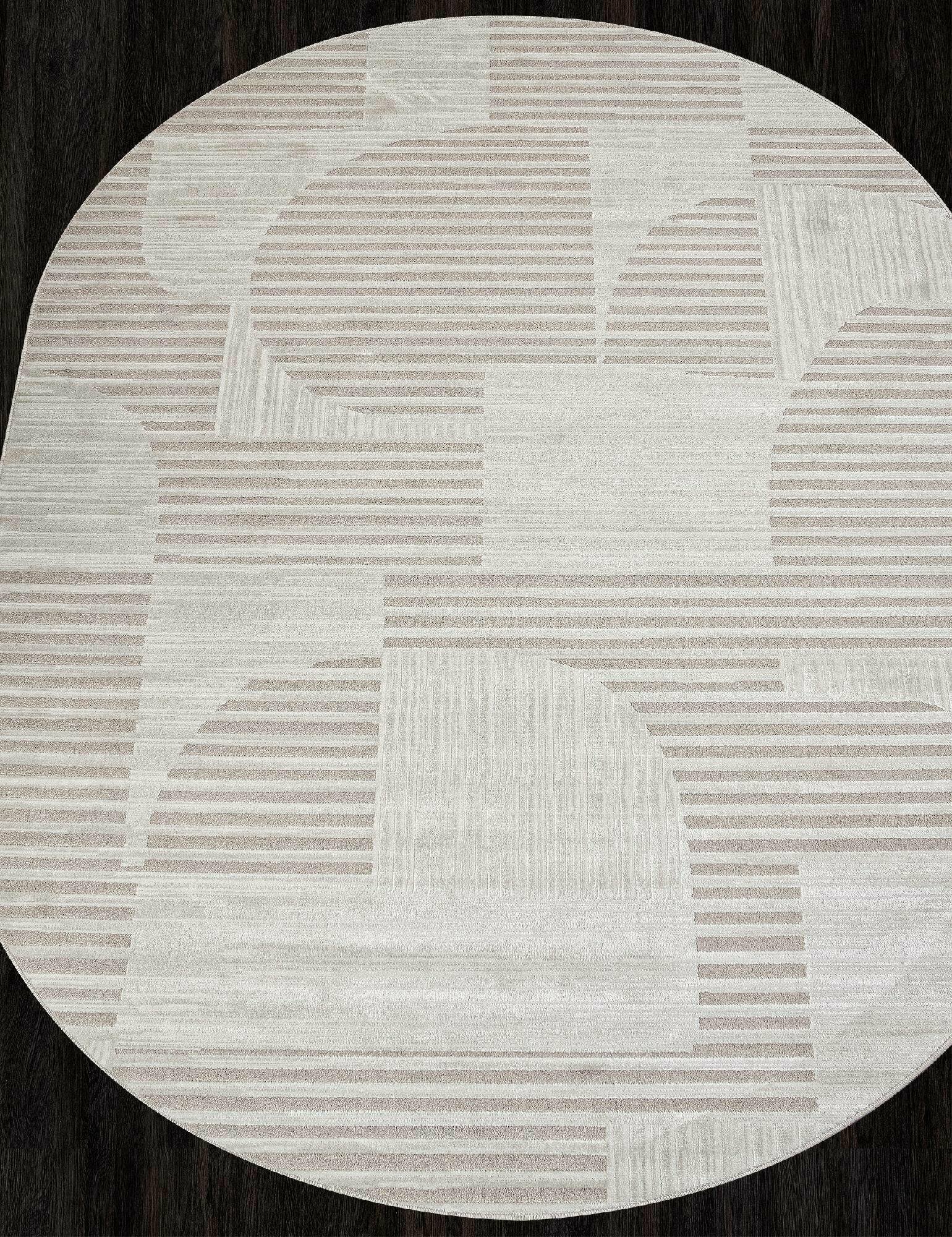 Ковер Овальный на пол в гостиную в спальню 200х400 см однотонный ворс 8 мм 400228 Kover-Russia