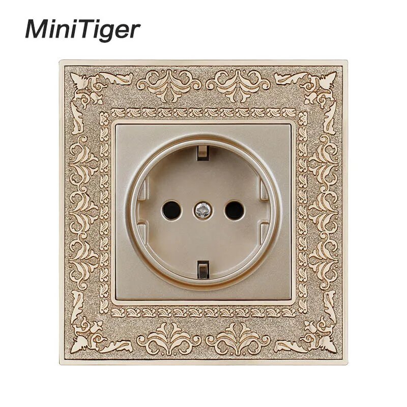Ретро розетка Minitiger 86 Gold Socket 16А