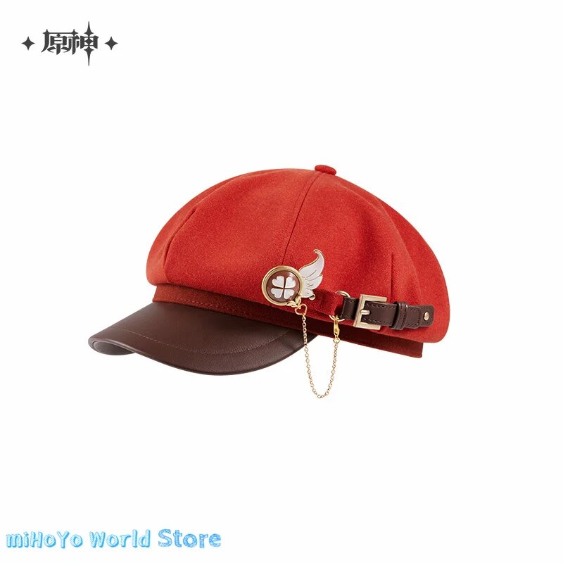 Берет Klee Genshin Impact, красный, Octagonal Cap